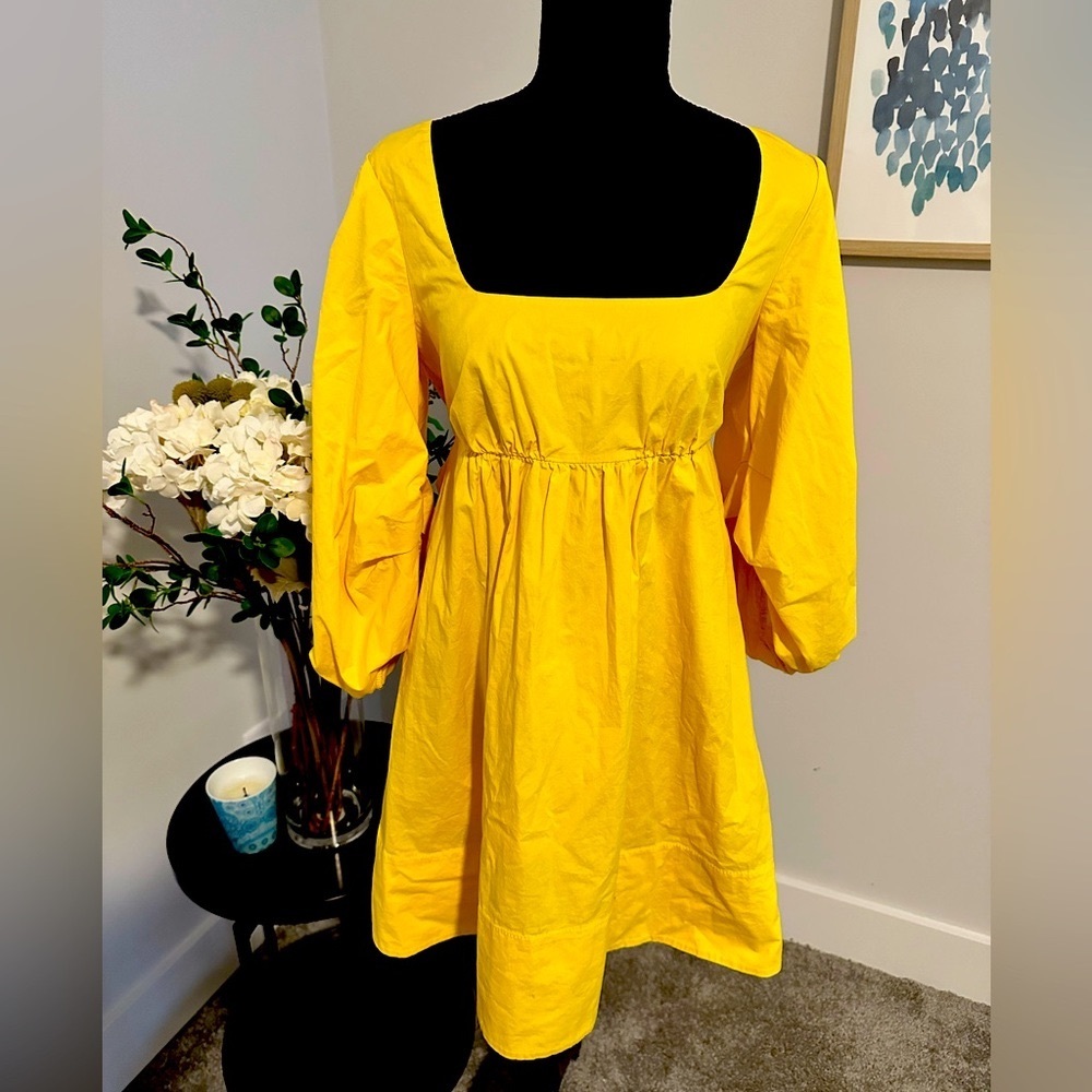 STAUD | Dresses | Yellow Staud Sophie Tea Party Dress Nwt | Poshmark